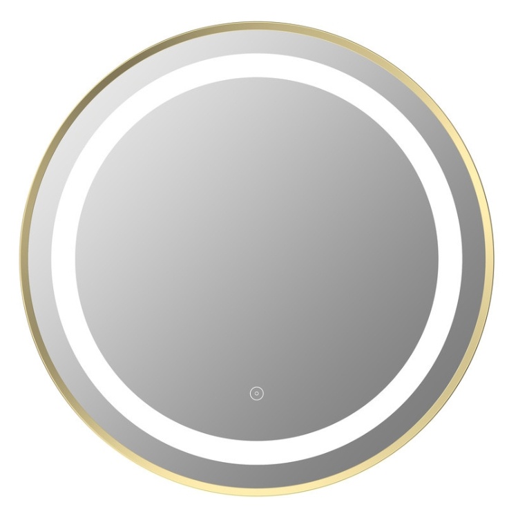 Apex Brushed Brass 600mm Round LED Mirror | Sanctuary Bathrooms