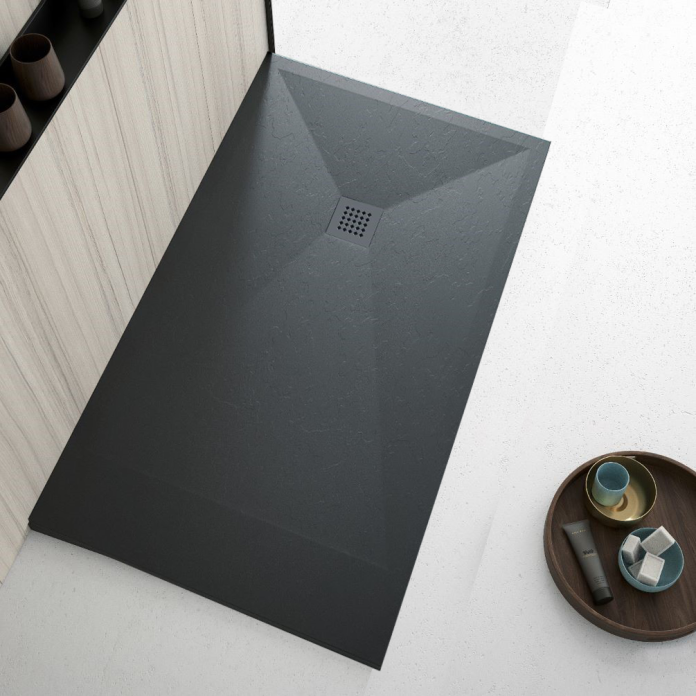 Onyx Anthracite Slate 1500 x 800 Stone Resin Shower Tray | Sanctuary