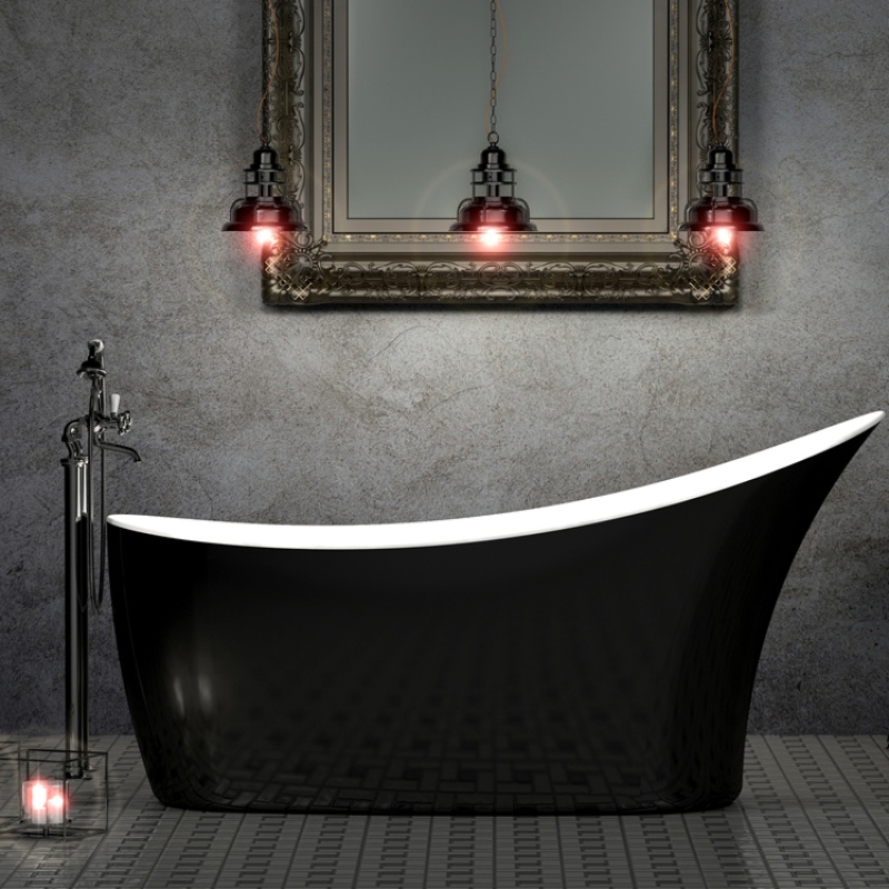 Charlotte Edwards Portobello 1720mm Black Bath | Sanctuary Bathrooms