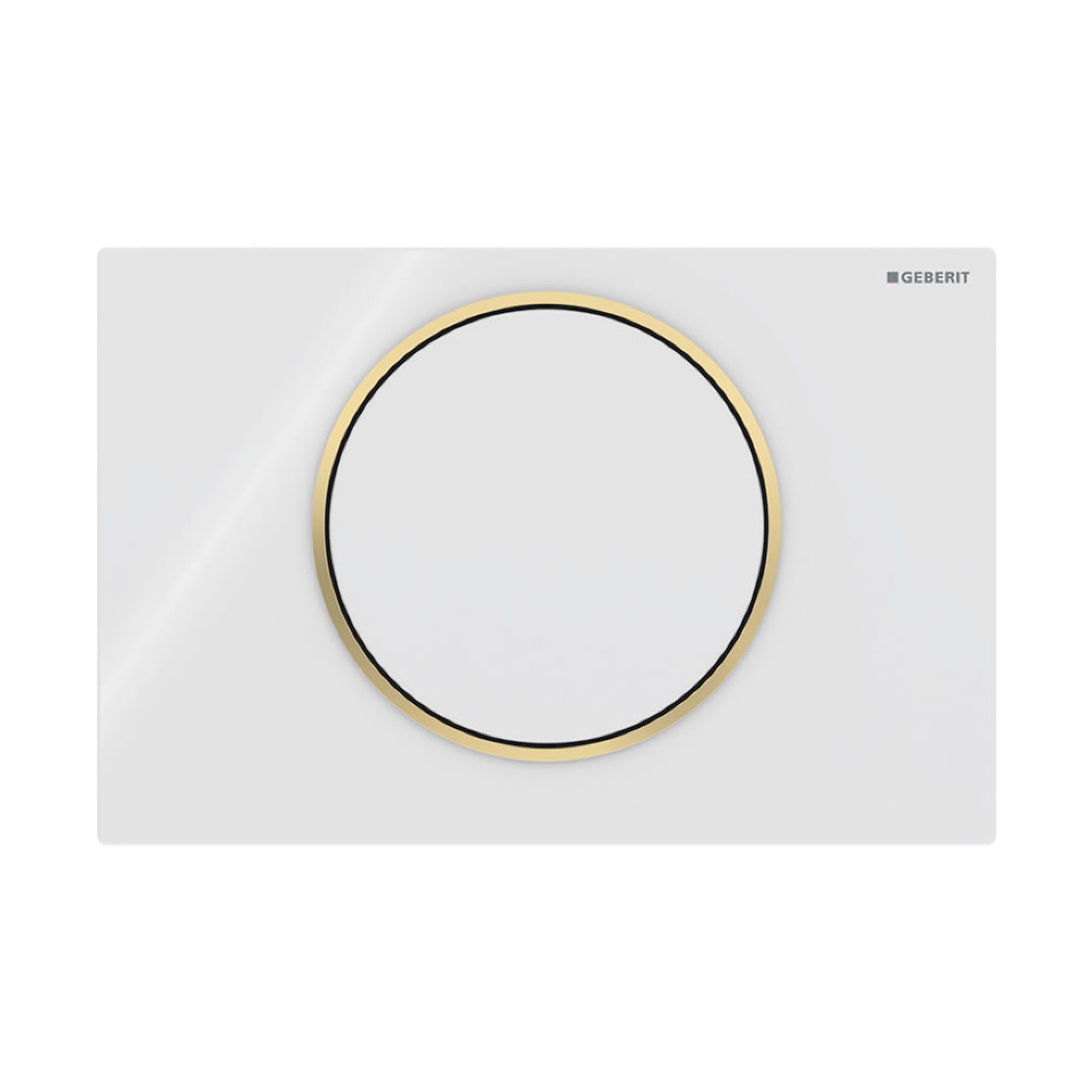 Geberit Sigma10 White/Gold Flush Plate | Sanctuary