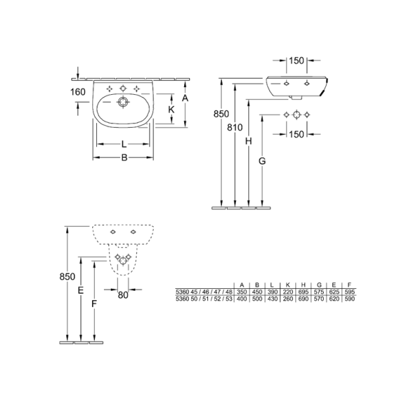 Villeroy & Boch O.Novo 500 Hand Wash Basin & | Sanctuary Bathrooms