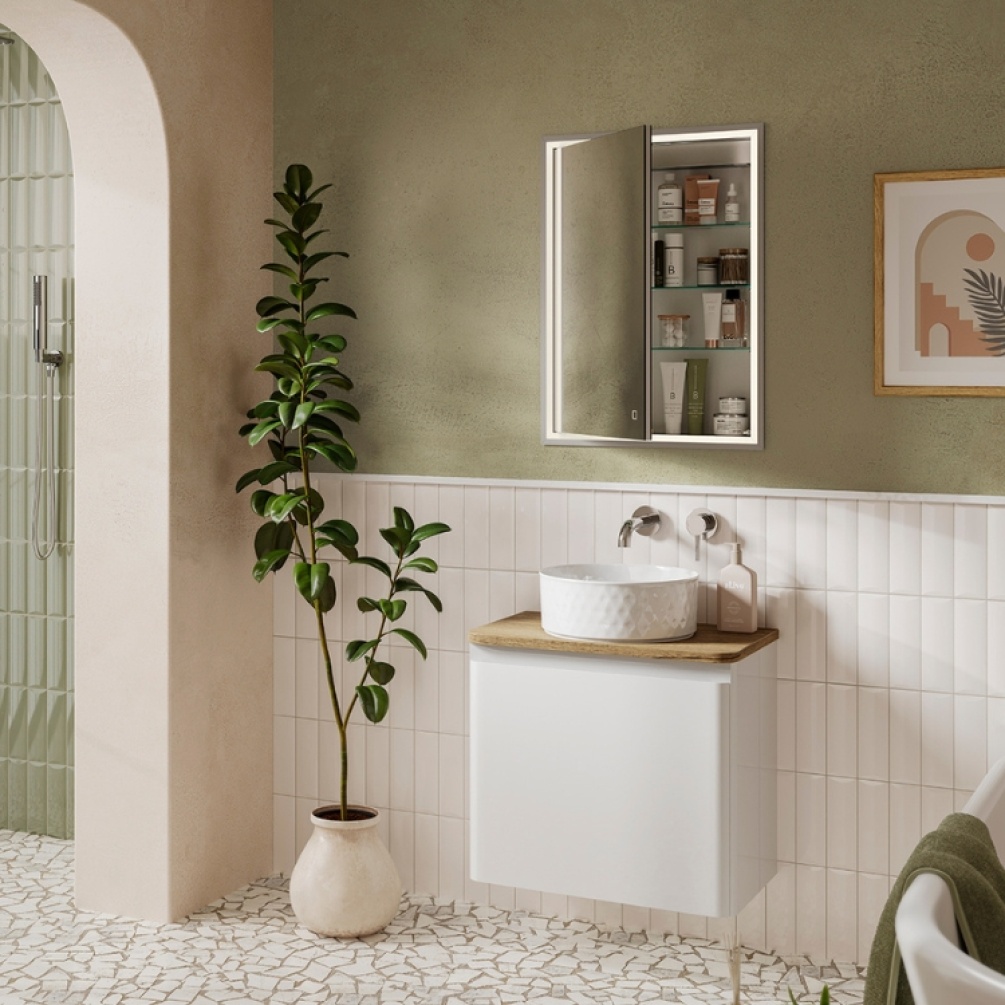 hib. Vanquish 500mm LED Recessed Mirror Cabinet | Sanctuary Bathrooms