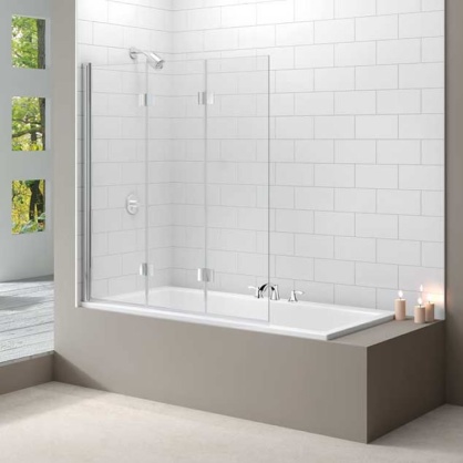 Merlyn MB9 Three Panel Folding Bath Screen | Sanctuary