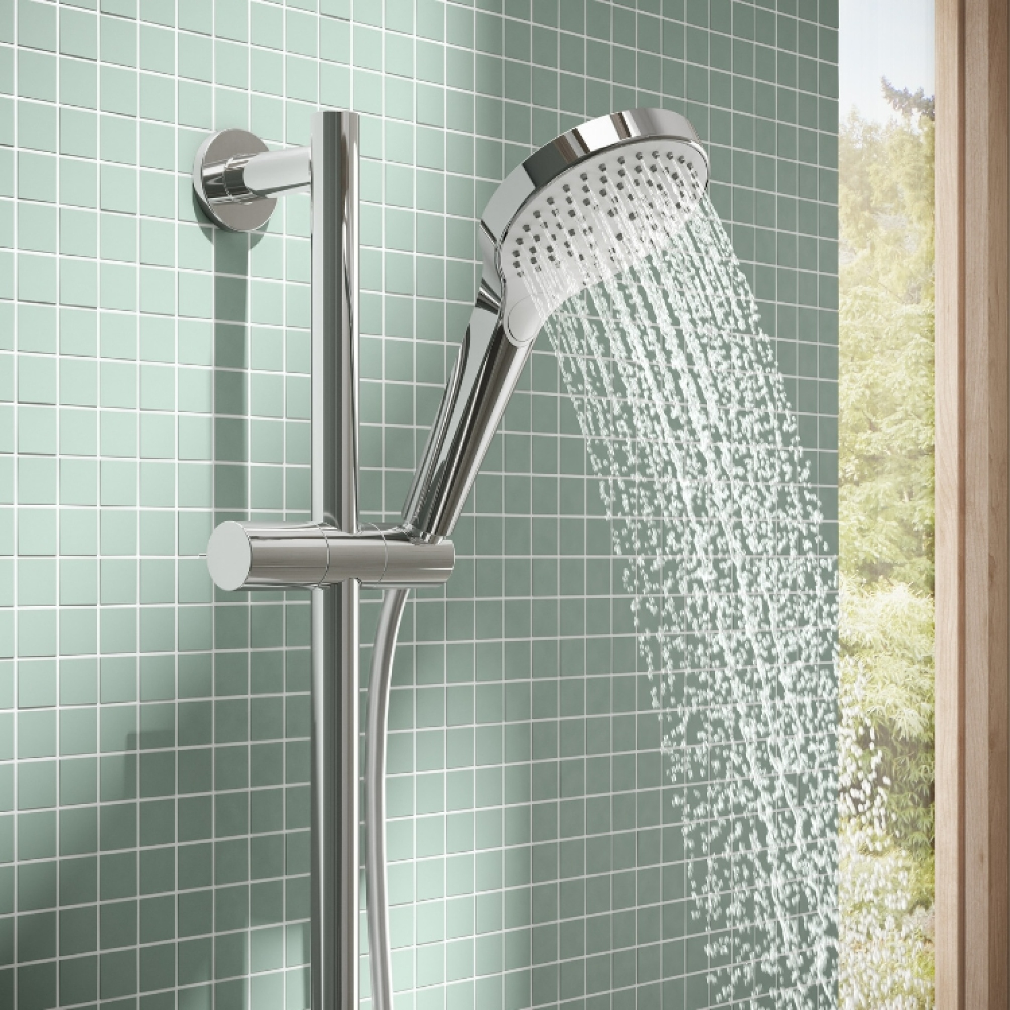 Keuco IXMO Chrome Round Slide Rail Set | Sanctuary Bathroom