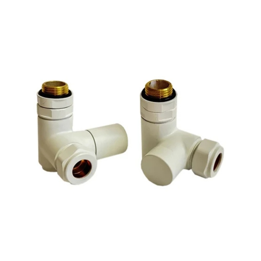 Radox Circulus White Dual Fuel Corner Valves | Sanctuary