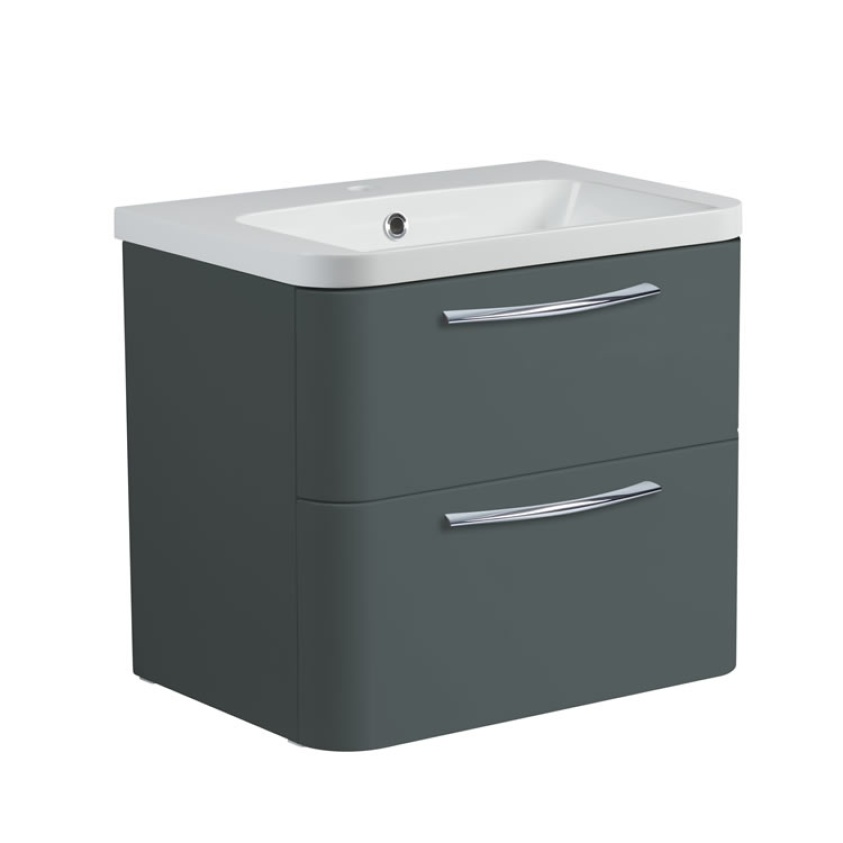 Roper Rhodes System 600mm Juniper Green Wall Mounted Vanity Unit ...
