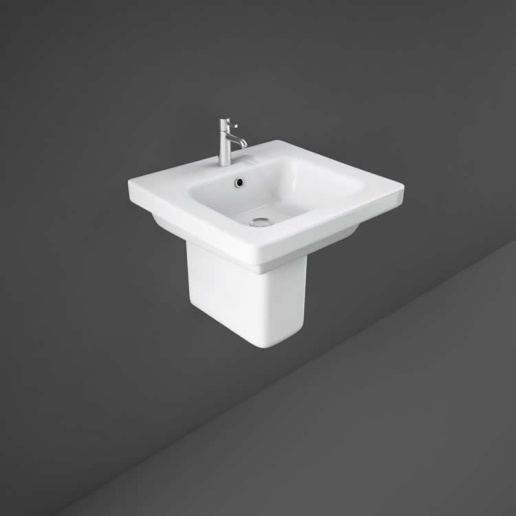 Rak Resort 550 1 Hole Basin & Semi Pedestal | Sanctuary Bathrooms