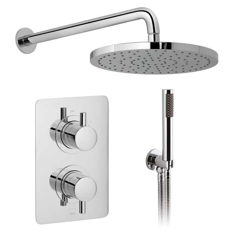 Vado Celsius Concealed Twin Outlet Thermostatic Shower Valve Package ...