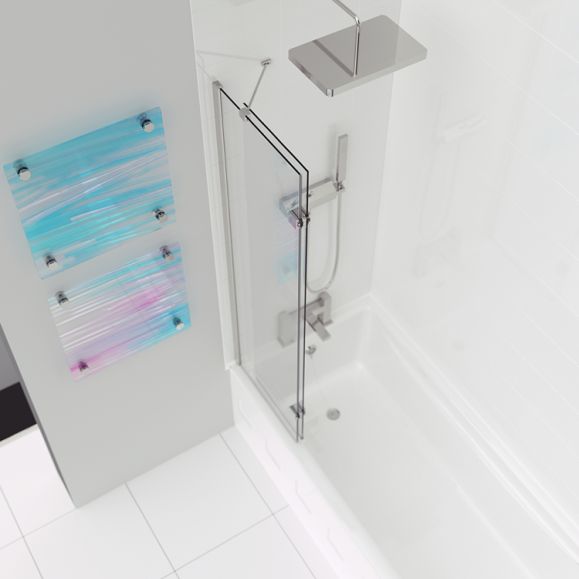 Kudos Inspire 2 Panel In-Fold Bath Screen | Sanctuary Bathrooms