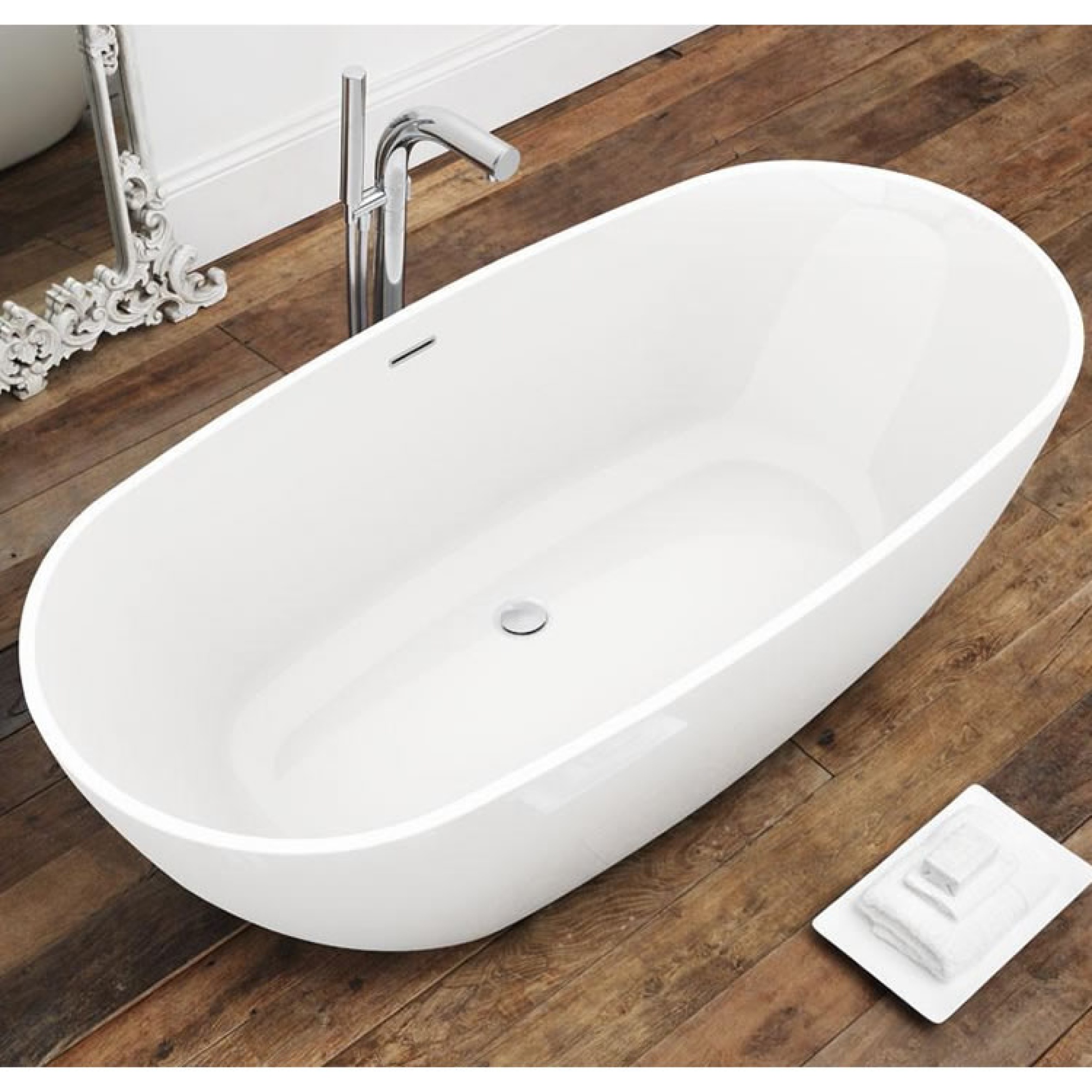 Waters I-Line Brook2 1660mm Freestanding Bath | Sanctuary Bathrooms
