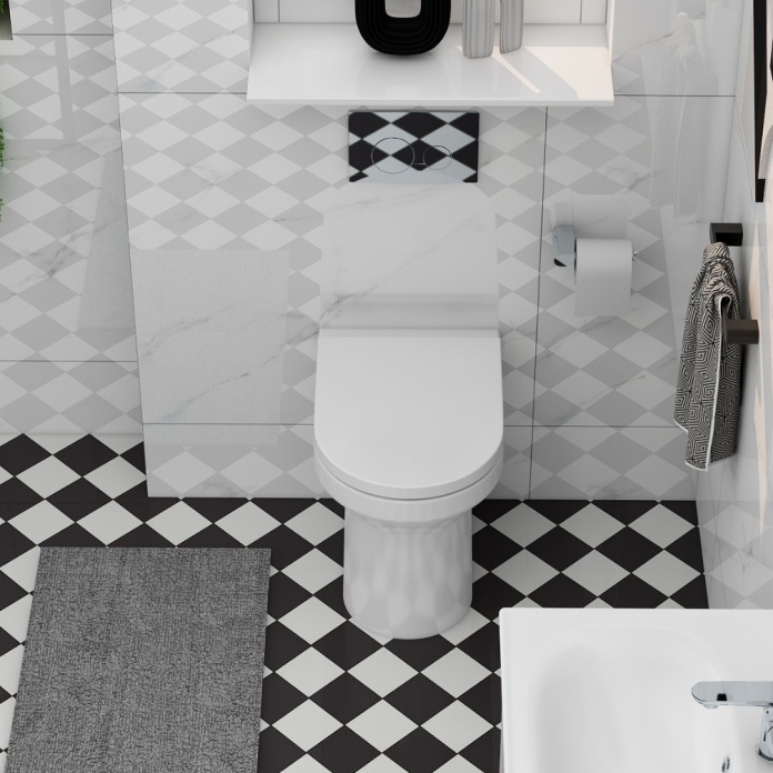 Imex Alma Rimless Comfort Height Back to Wall Toilet