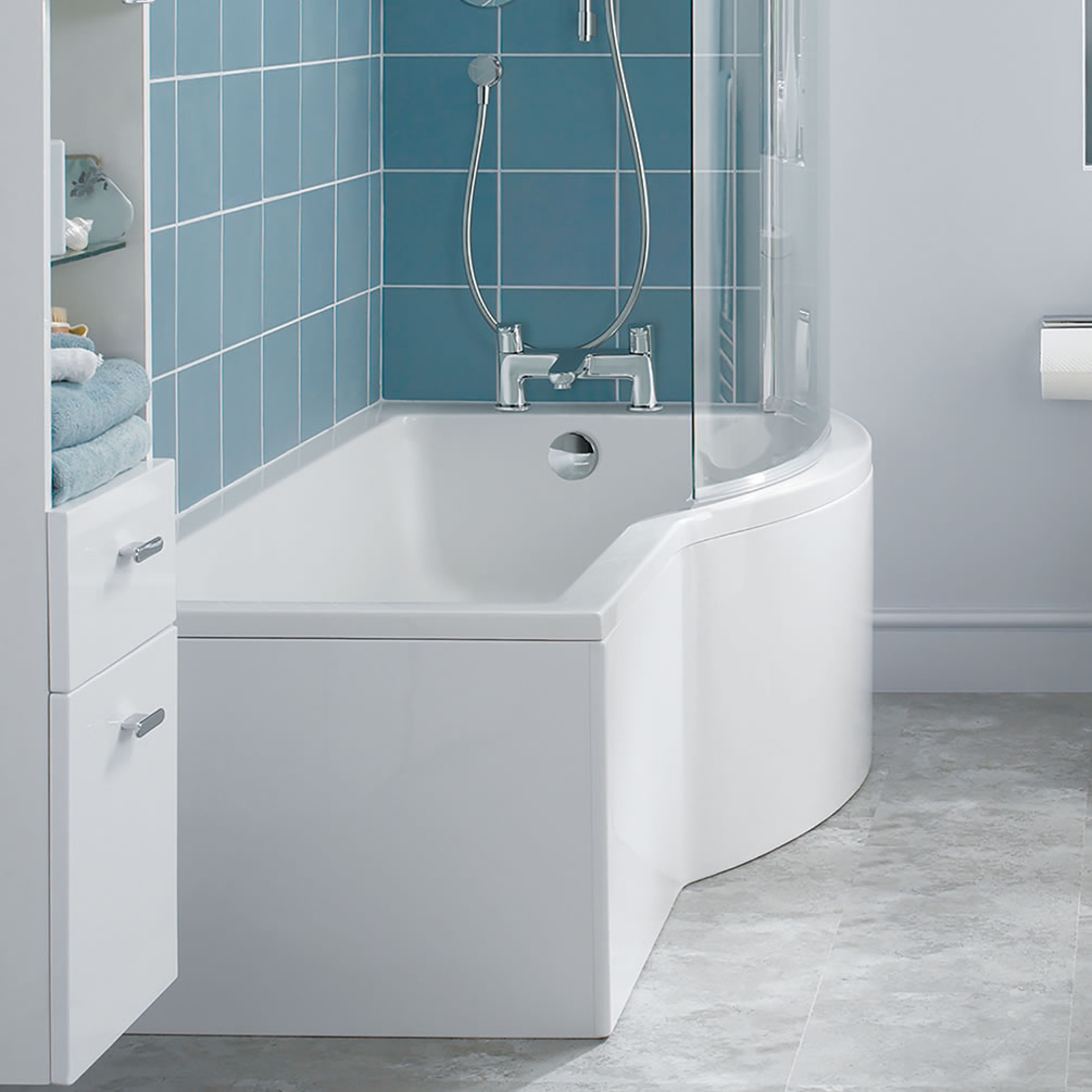 Ideal Standard Concept 1700x900 RH Shower Bath | Sanctuary Bathrooms