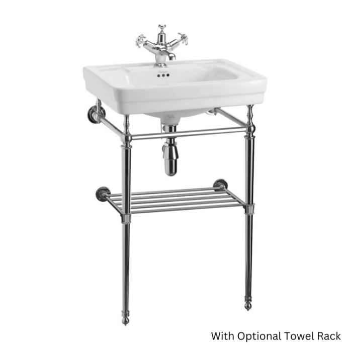 Burlington Contemporary 580mm Basin & Chrome Washstand