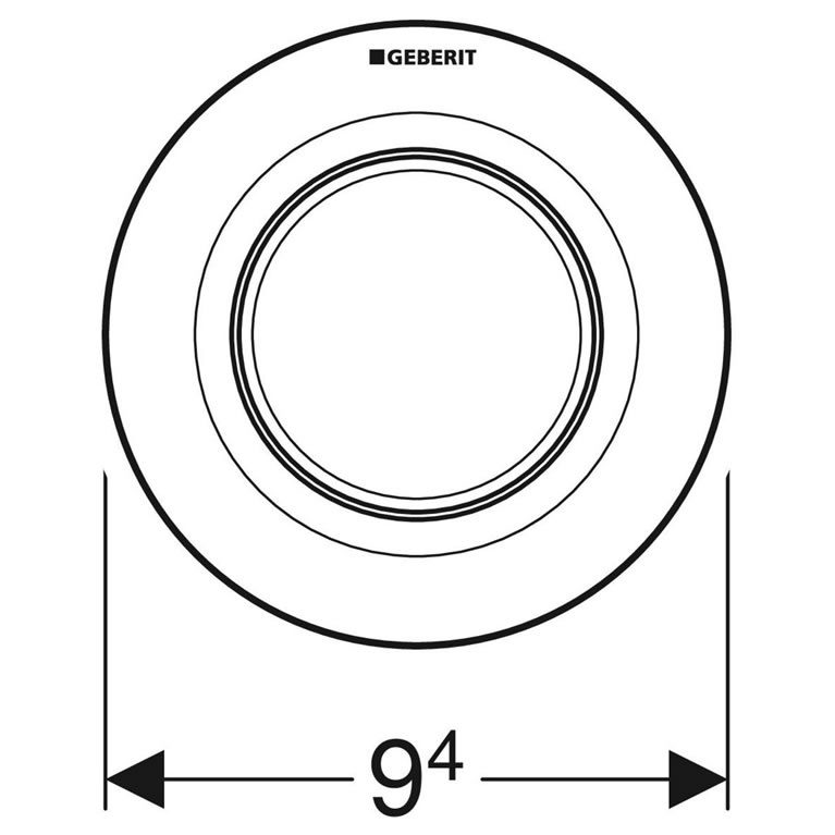 Geberit Type 01 White Single Flush Button | Sanctuary Bathrooms
