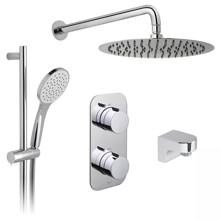 Vado Tablet Altitude Vertical Twin Outlet Thermostatic Shower Package