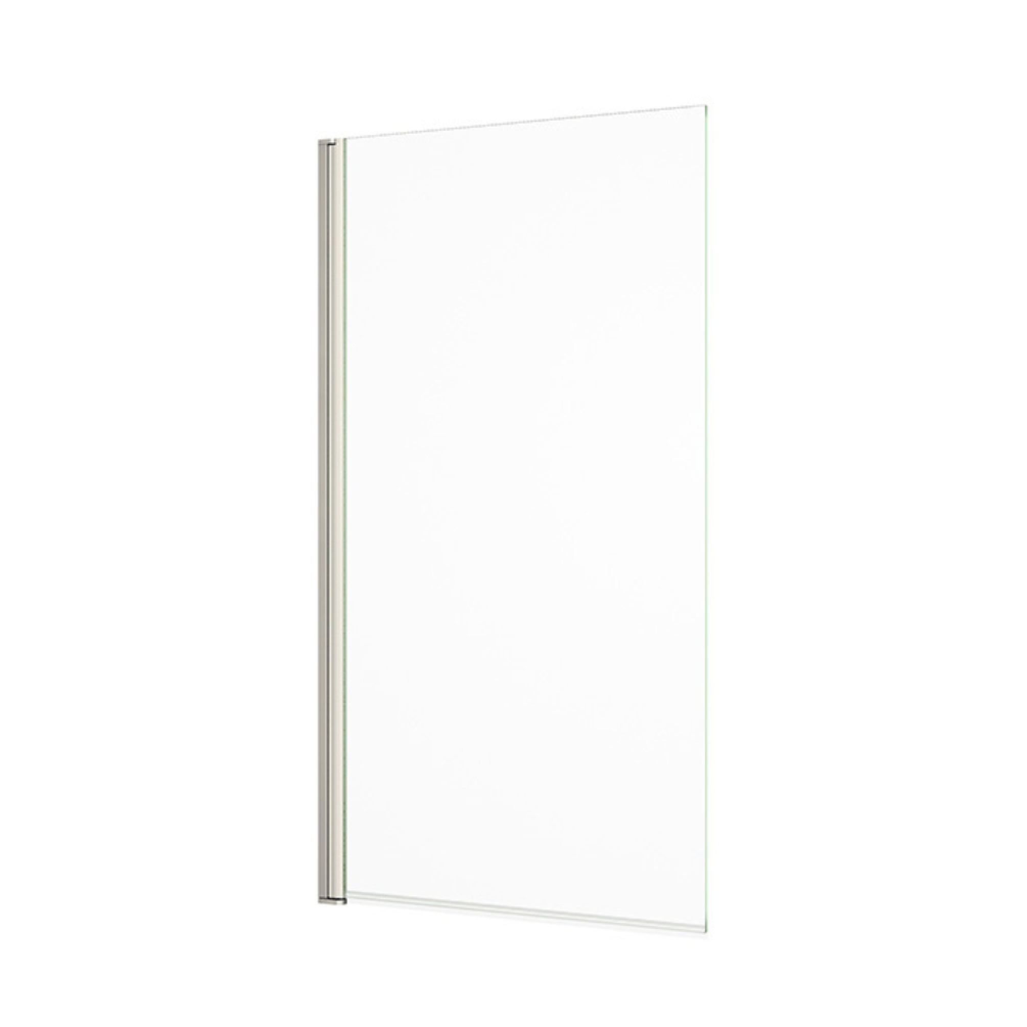 Abacus Nickel 1500mm x 800mm Single Hinged Bath Screen