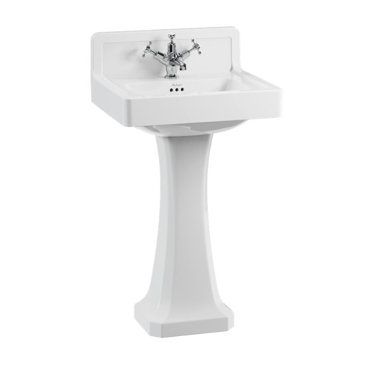 Burlington Contemporary Upstand 560 Basin & Pedestal | Sanctuary