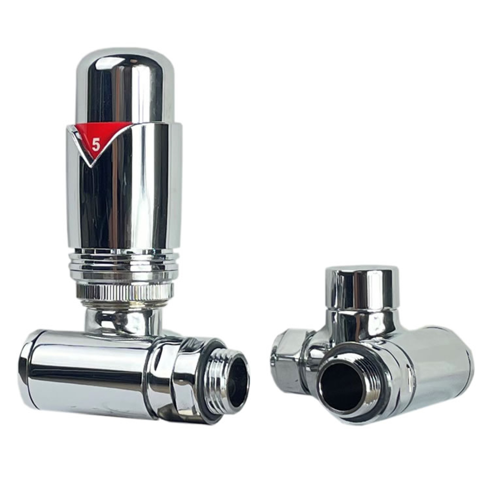 Radox Chrome Thermostatic Dual Fuel Corner Valves