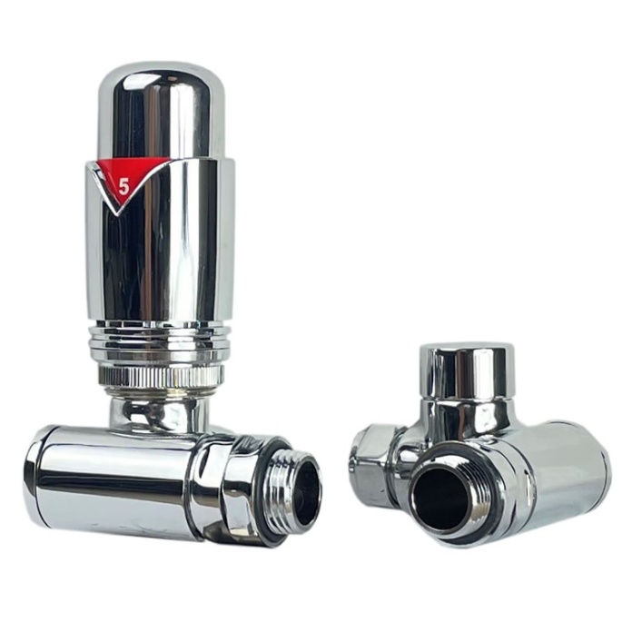 Radox Chrome Thermostatic Dual Fuel Corner Valves