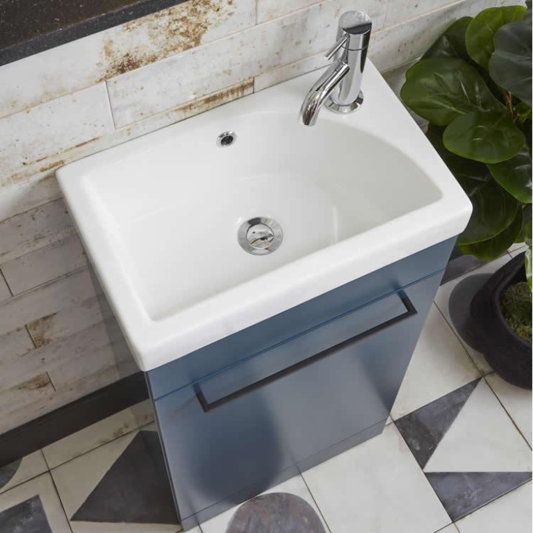 Roper Rhodes Esta Derwent Blue Unit & Basin | Sanctuary Bathrooms