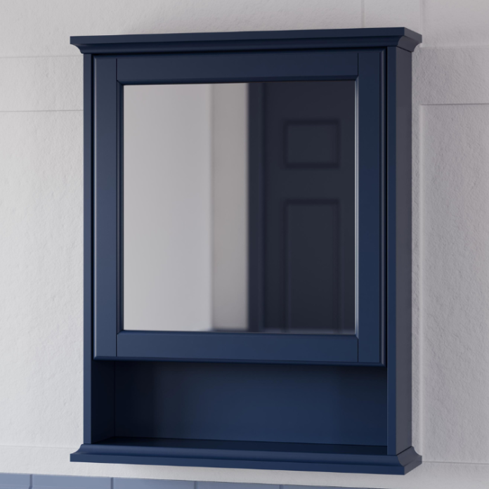Burlington Blue 600mm Mirror Cabinet | Sanctuary Bathrooms