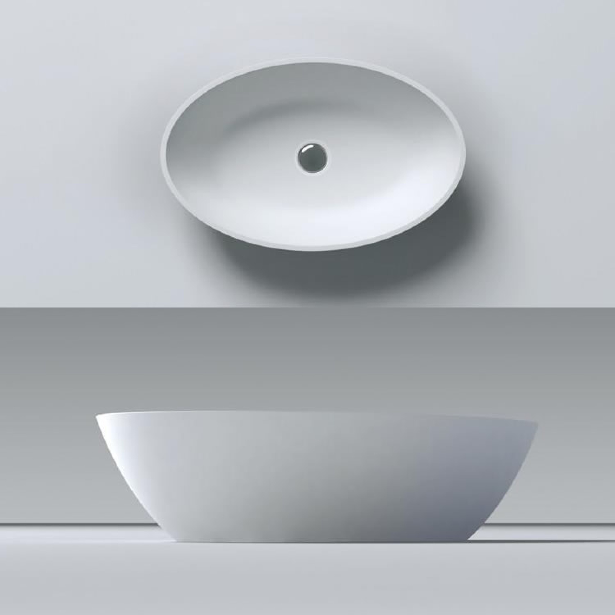 Waters Elements Ellipse 550mm Countertop Basin | Sanctuary Bathrooms