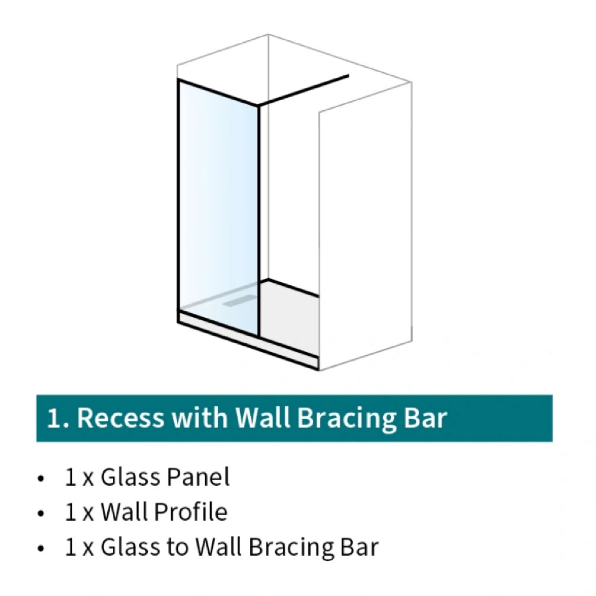 Crosswater Gallery 8 Brushed Stainless Steel 700mm Wetroom Screen
