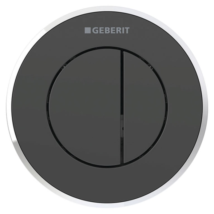 Geberit Type 10 Black & Chrome Dual Flush Button | Sanctuary Bathrooms