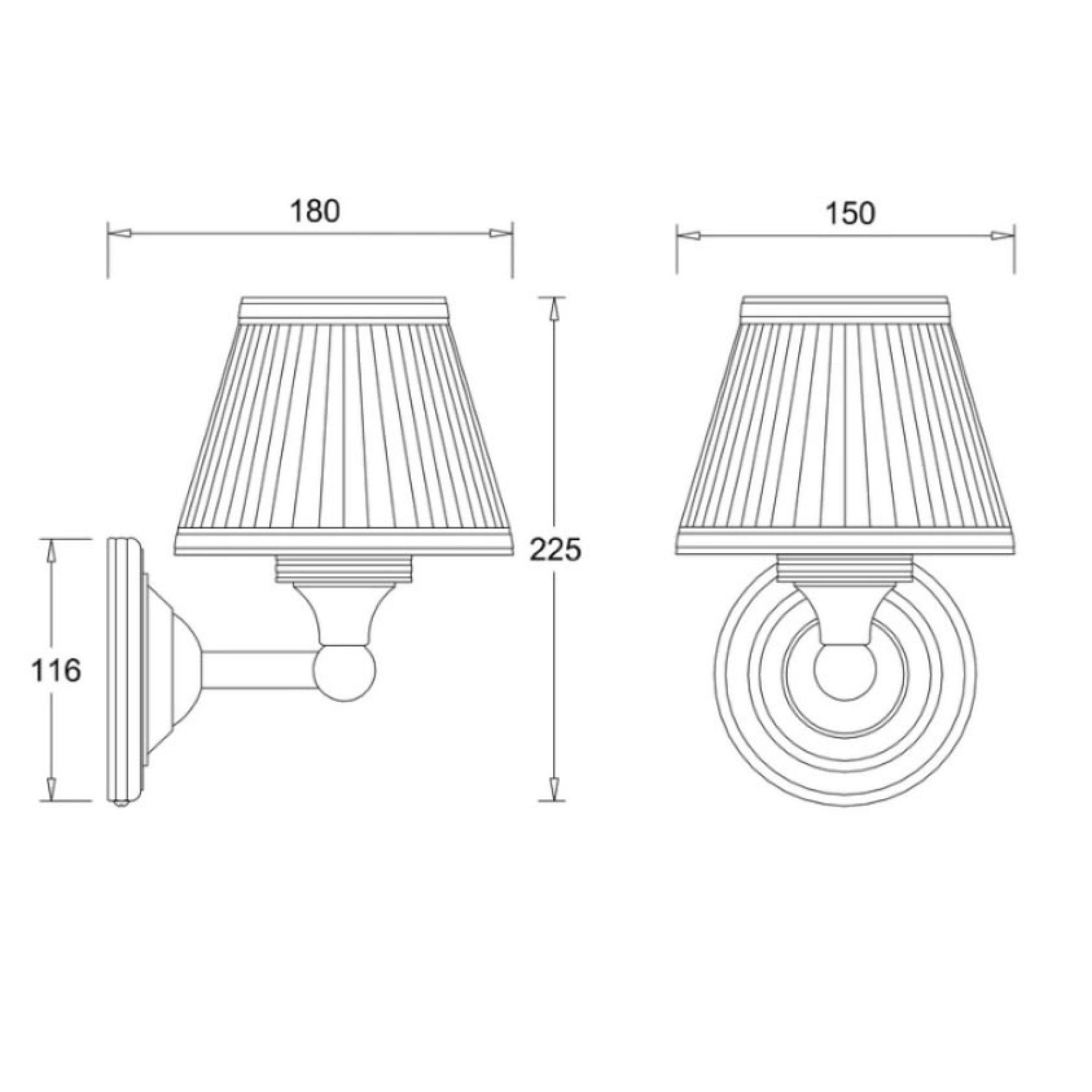 Burlington Round Light, Brushed Nickel Base & White Shade