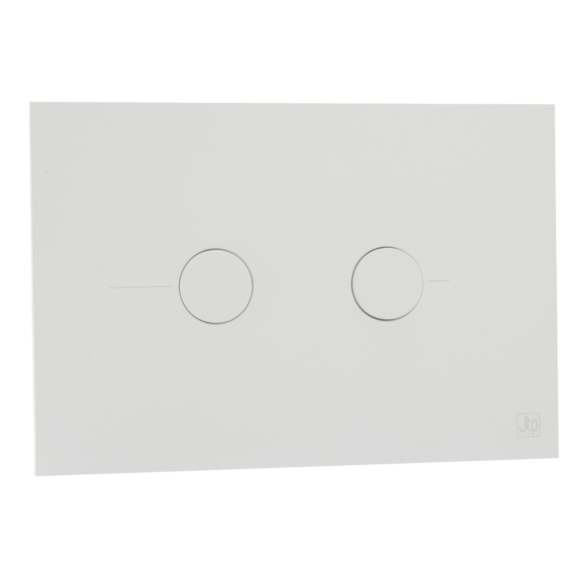 JTP Matt White Metal Pneumatic Dual Flush Plate | Sanctuary