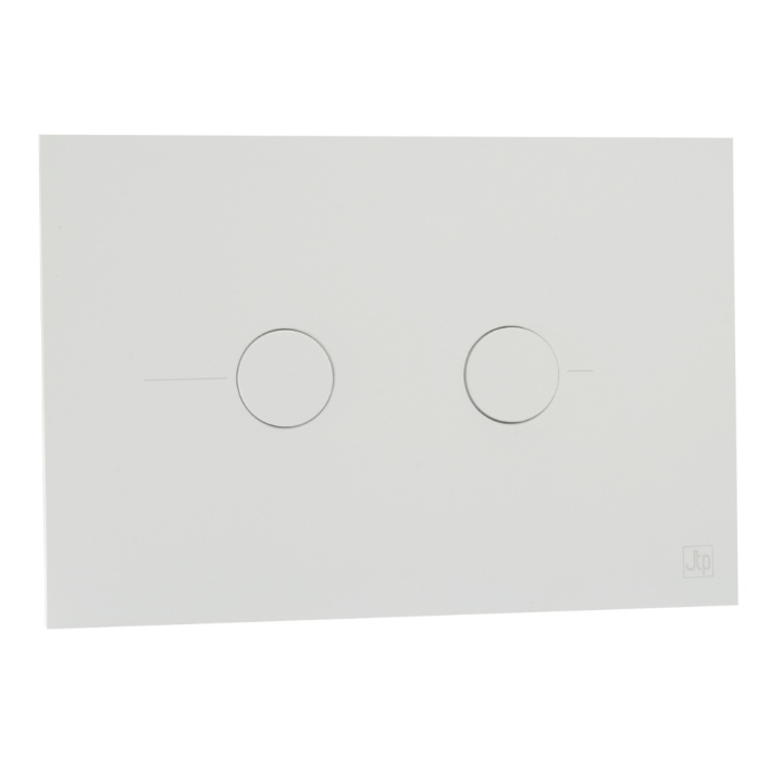 JTP Matt White Metal Pneumatic Dual Flush Plate | Sanctuary