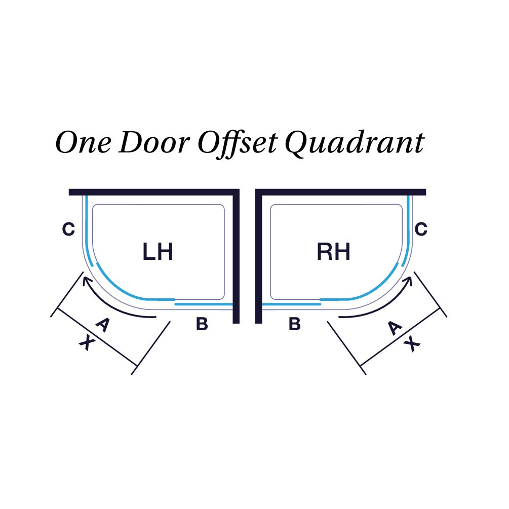 Merlyn Mbox 1000x800 Brass Offset Quadrant | Sanctuary Bathrooms