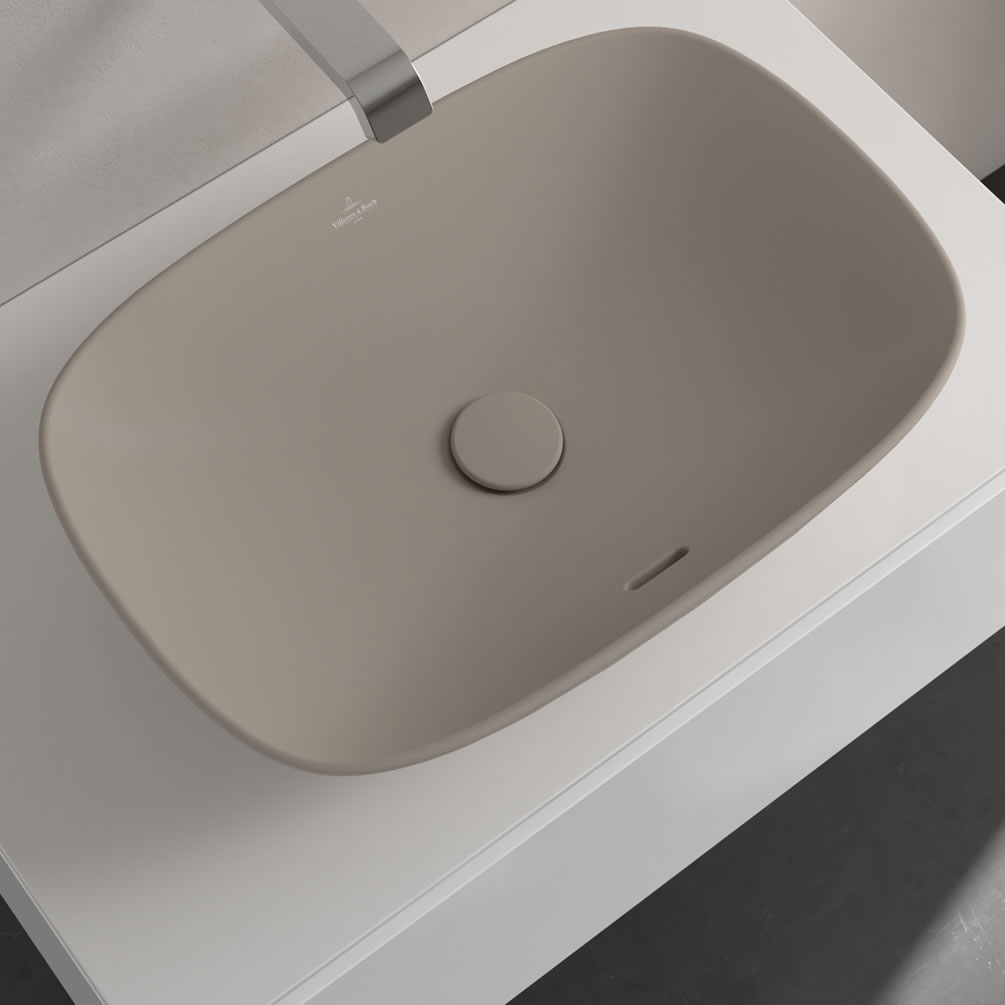 V&B Loop 560 Almond Rectangular Basin | Sanctuary Bathrooms