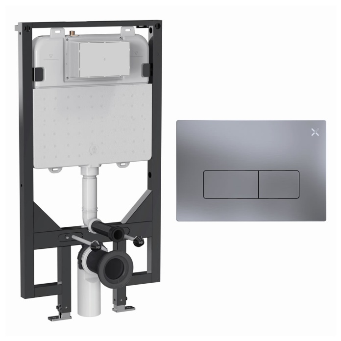 Crosswater 1140 MPRO Nickel Cistern Frame Set | Sanctuary