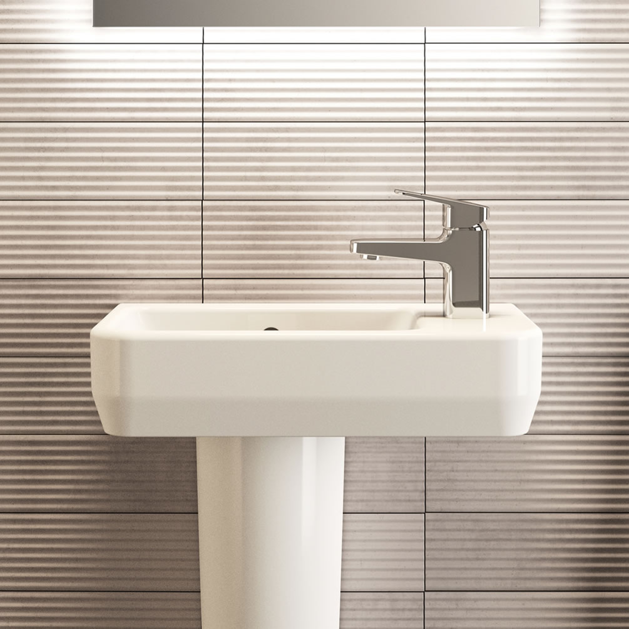 Ideal Standard i.life S Cloakroom Pedestal Basin | Sanctuary Bathrooms