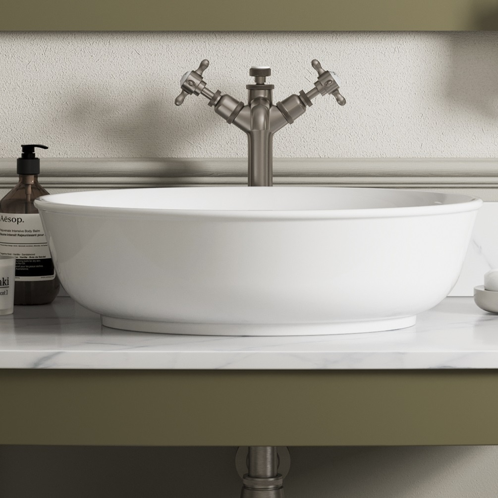 Burlington Guild 500 x 380 White Countertop Basin | Sanctuary