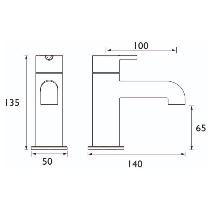 Heritage Dartmouth Brushed Brass Bath Pillar Taps - TDACBB01
