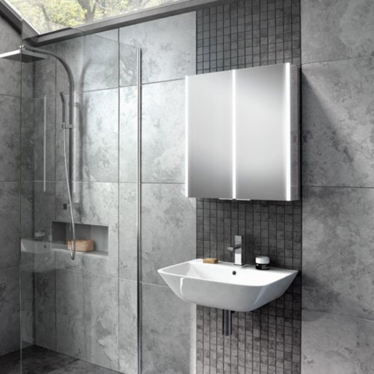 HIB Xenon 600mm LED Mirror Cabinet | Sanctuary Bathrooms