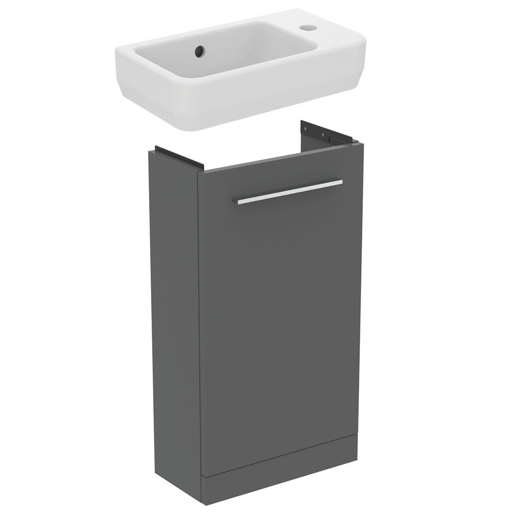 Ideal Standard i.life S 450 Quartz Grey Cloakroom Unit | Sanctuary ...