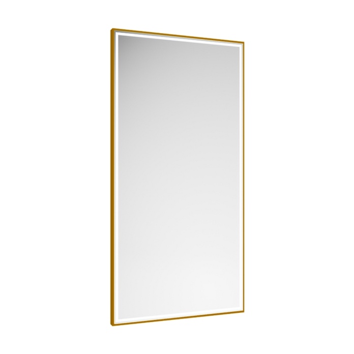 Abacus Line Brass Framed 800mm x 500mm LED Mirror
