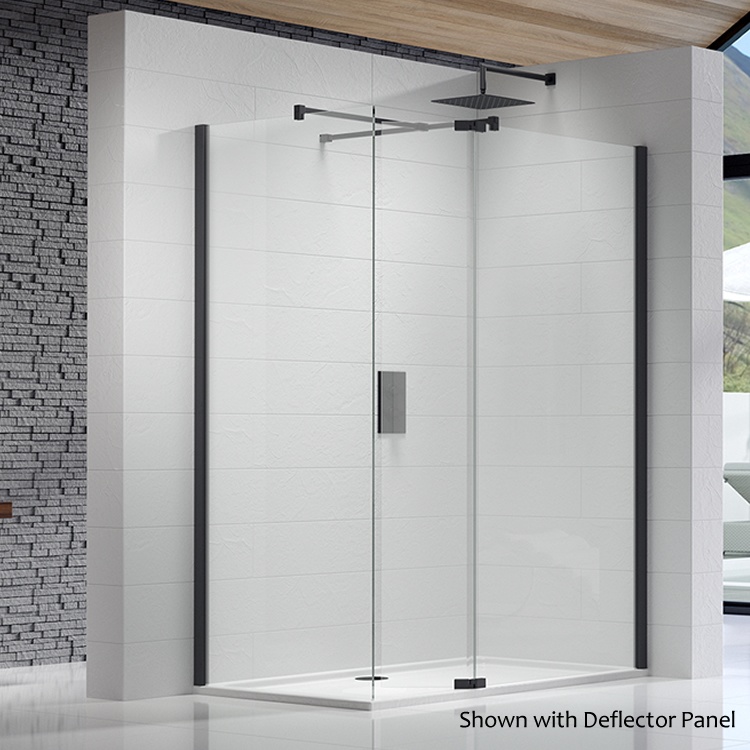 Kudos Ultimate 2 Black Wetroom Screen | Sanctuary Bathrooms