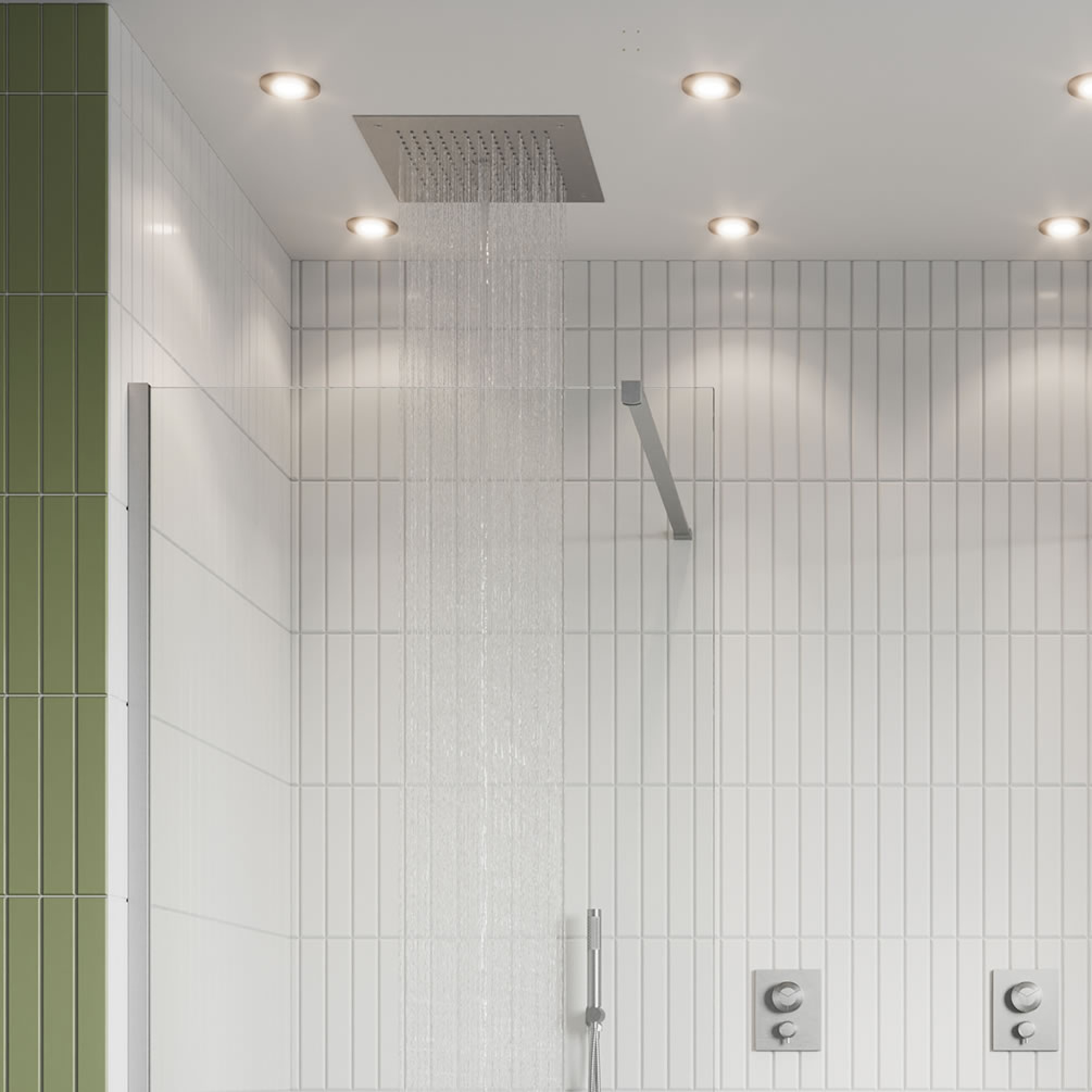 Crosswater Nickel Glass-to-Wall Bracing Bar | Sanctuary