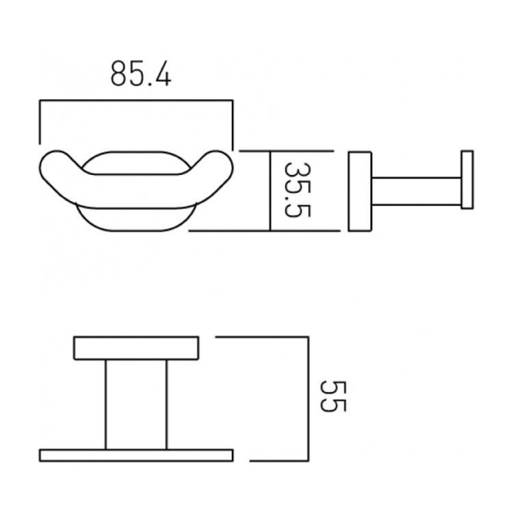 Vado Life Double Robe Hook | Sanctuary Bathrooms