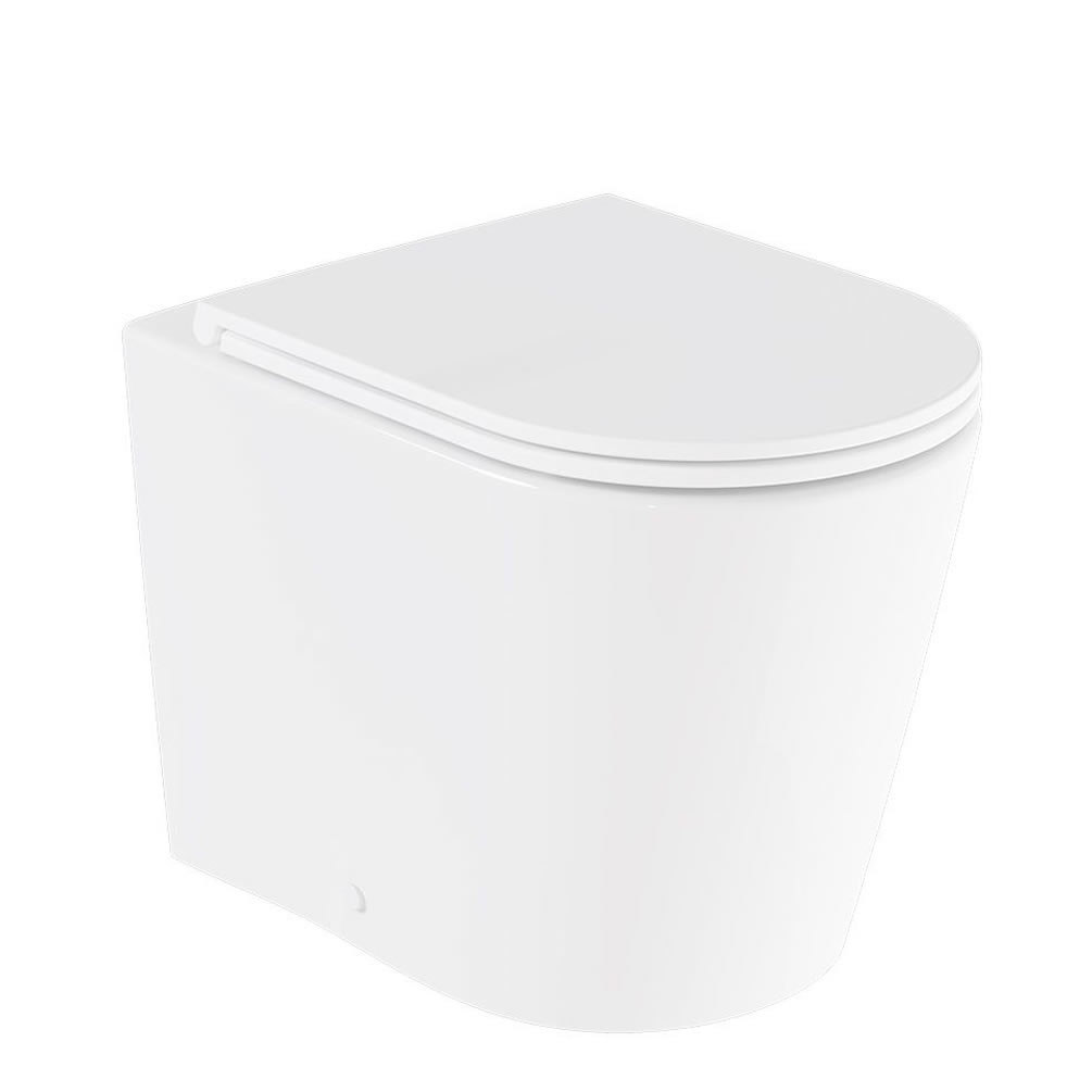 Vado Cameo Round Rimless Back To Wall Toilet With Slimline Soft Close ...