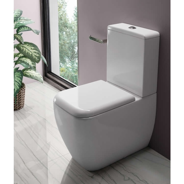 RAK Metropolitan Rimless Closed Back Close Coupled WC & Seat ...