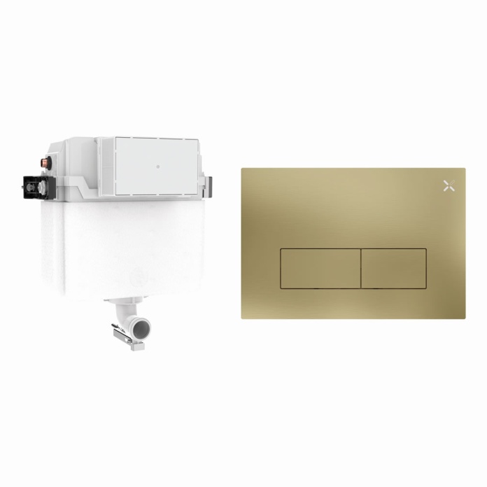 Crosswater 460 Cistern & MRPO Steel Brass Plate | Sanctuary