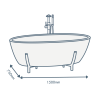 1500 Bath | 1500mm Bath | Sanctuary Bathrooms