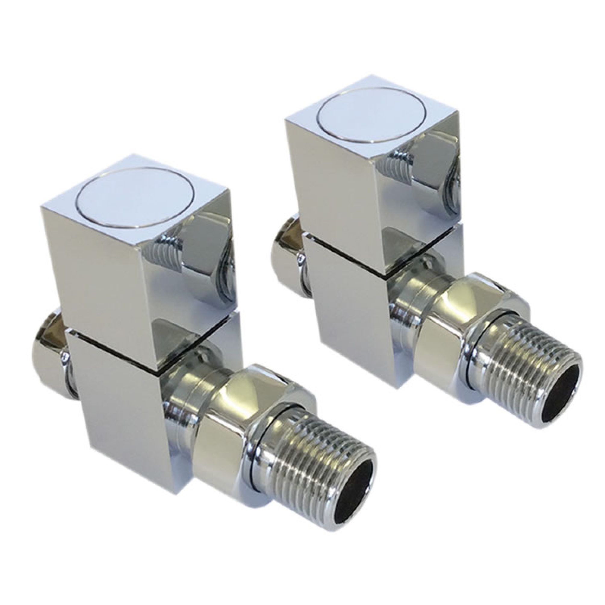 Radox Chrome Square Straight Valves | Sanctuary Bathrooms