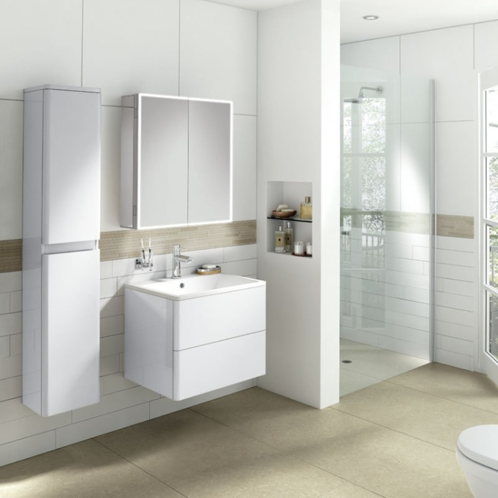 hib. Exos 800mm LED Mirror Cabinet | Sanctuary Bathrooms