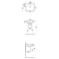 Rak Resort 550 1 Hole Basin & Semi Pedestal | Sanctuary Bathrooms